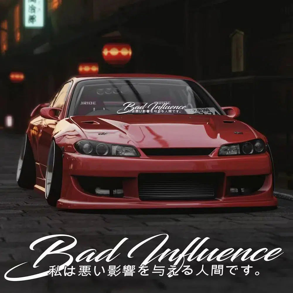 Car Stickers ”Bad Influence“ Windshield Decal JDM Sticker – JDM Performance