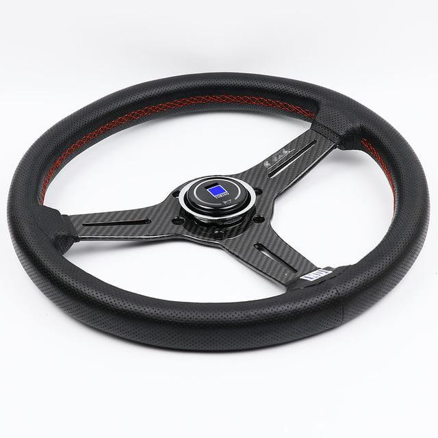 ND Perforated Leather Carbon Fiber Frame Steering Wheel... – JDM ...