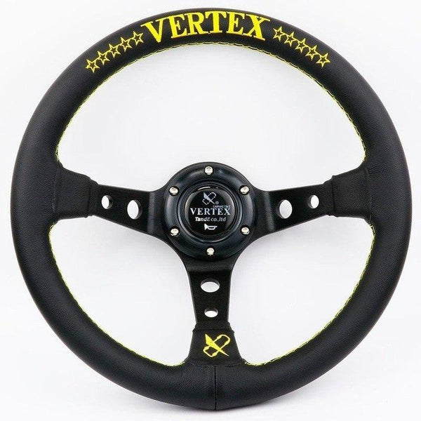 Vertex Yellow Stitch 10 Star JDM Steering Wheel JDM... – JDM Performance